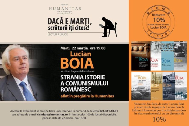 Lucian Boia, lectură în premieră din „Strania istorie a comunismului ...